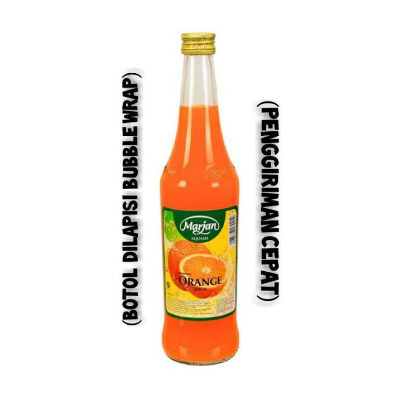 Jual Marjan Orange Squash Sirup [450 ML/Botol dilapisi Bubble Wrap] di ...