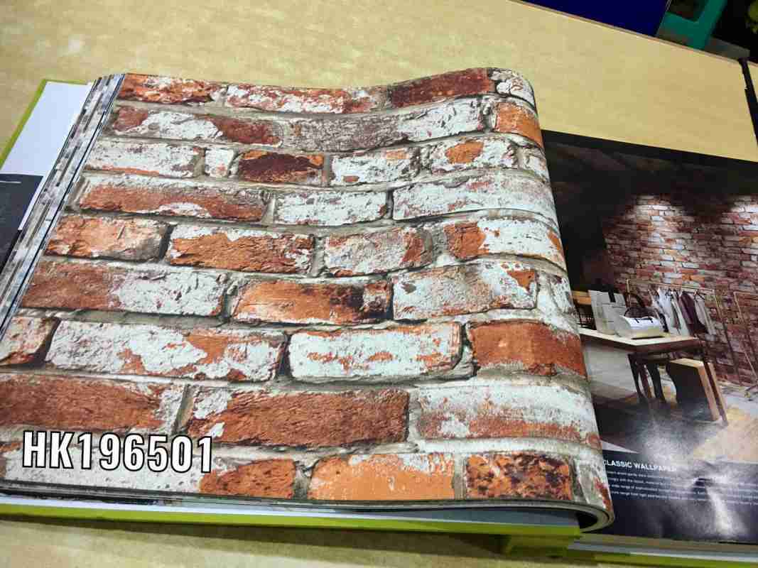 Jual Wallpaper Dinding Motif Batu Bata 3D Visual Vintage ColorS di ...