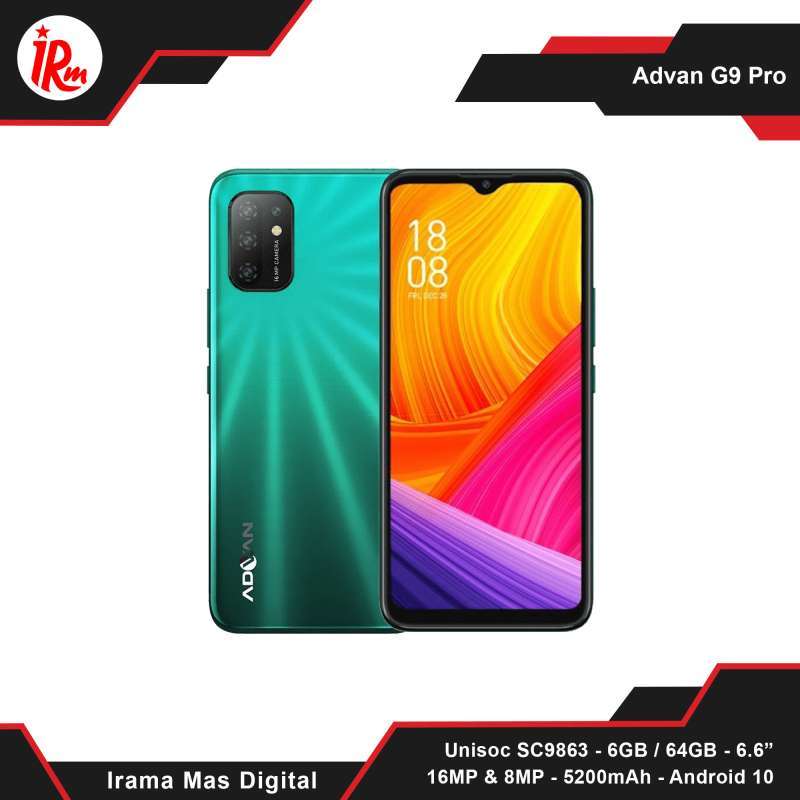 Jual Advan G9 Pro 6/64 - GREEN di Seller Irama Mas Cellular - Irama Mas Digital | Blibli
