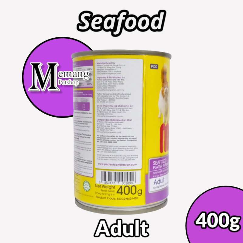 Jual Me-o Wet Cat Food Makanan Kucing Meo Rasa Seafood [400 G] Di ...