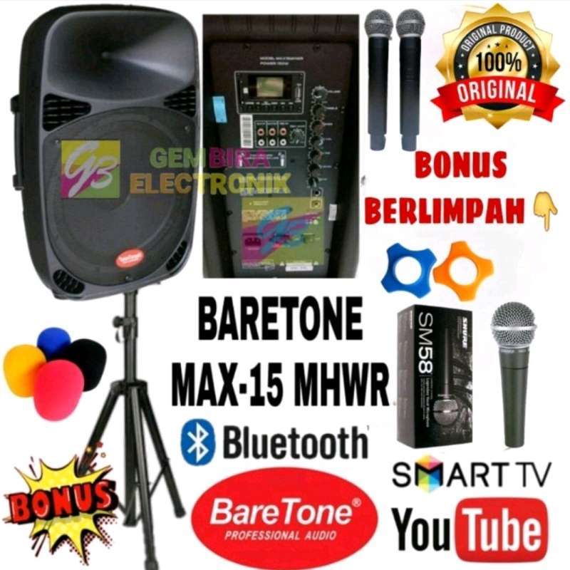 Jual Speaker Portable Meeting Wireless 15 Inch Baretone Max15mhwr ...
