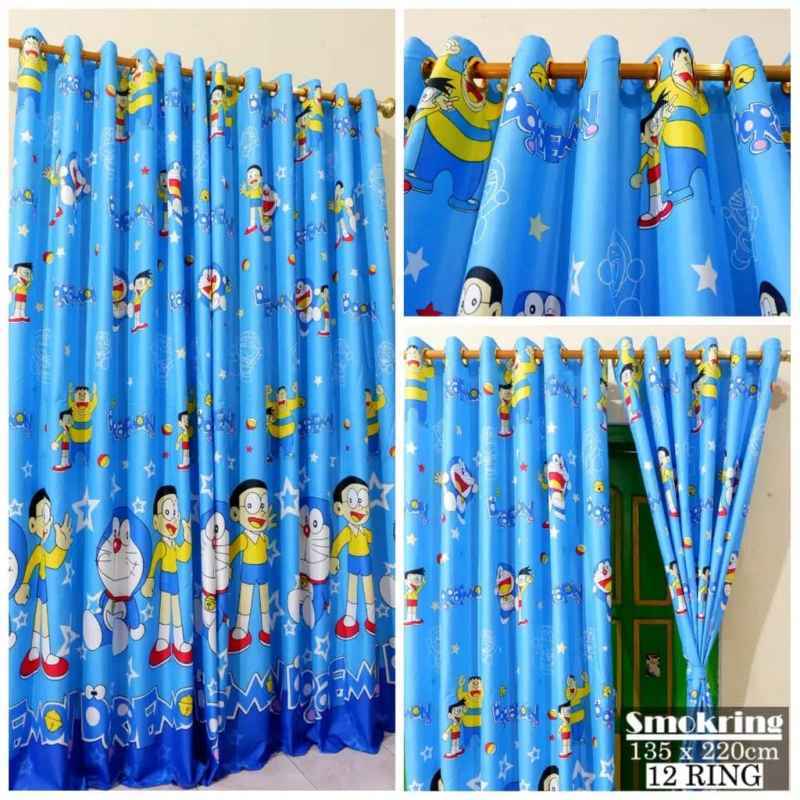 Jual Gorden/Hordeng Karakter Doraemon Untuk Pintu Dan Jendela Tinggi 220cm Lebar 135cm di Seller ...