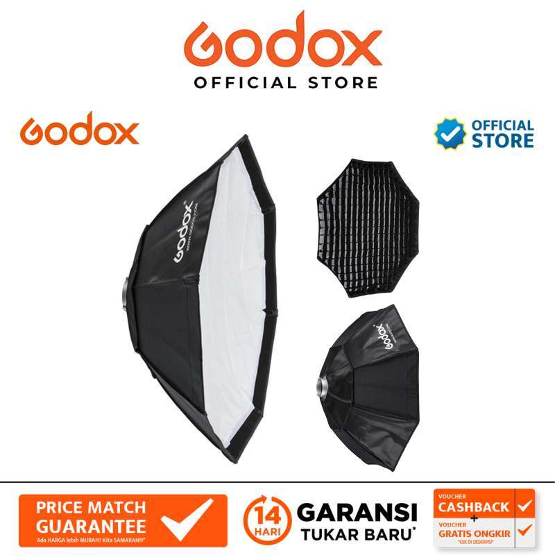 Jual Godox Softbox with Grid SB-NBM Octa 120 Bowens Mount di Seller ...