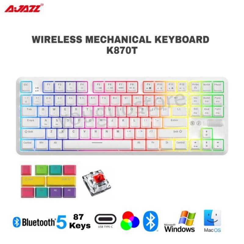 Promo AJAZZ RGB Wireless Mechanical Keyboard K870T Red Switch Diskon 62 ...
