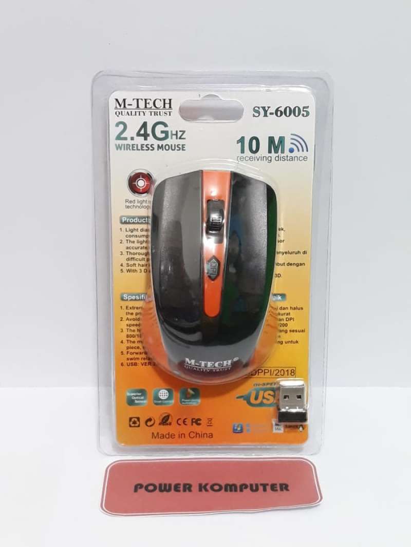 Promo Mouse Wireless M-Tech? M-Tech SY-6005 Optical Mouse Wireless ...