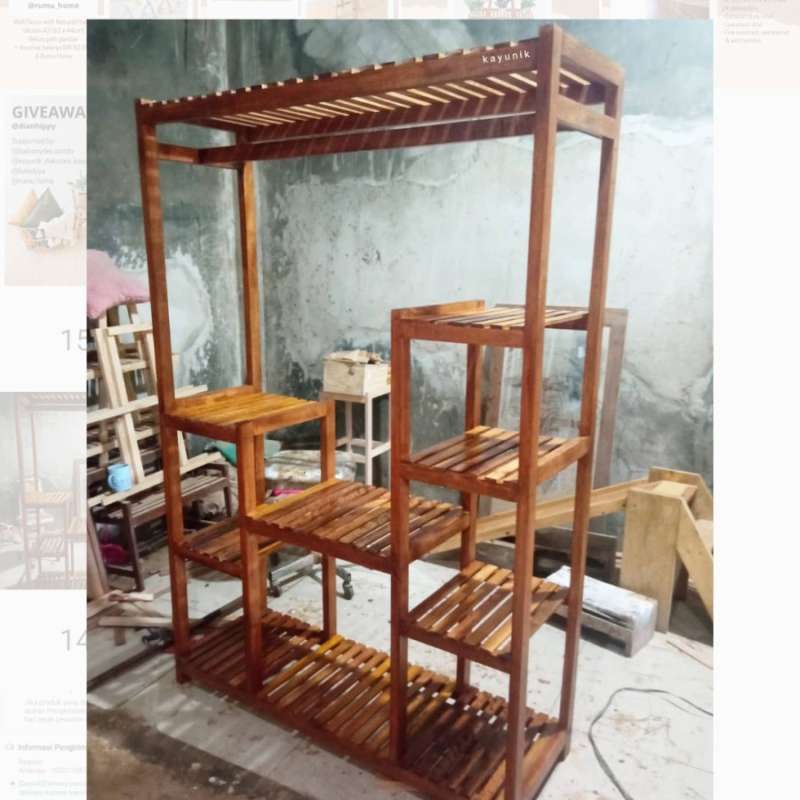 Jual Rak Display Kayu/rak Susun Kayu/rak Tanaman Kayu/lemari Kayu Di ...