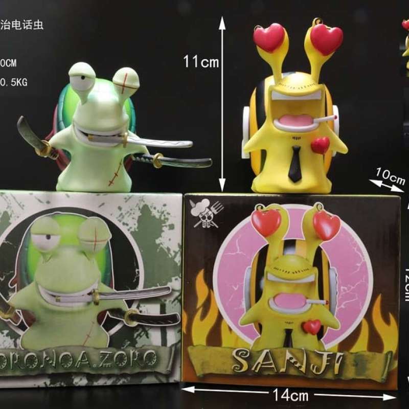 Jual One Piece Snail Den Den mushi Roronoa Zoro Sanji Action Figure di ... Jual One Piece Snail Den Den mushi Roronoa Zoro Sanji Action Figure di ...