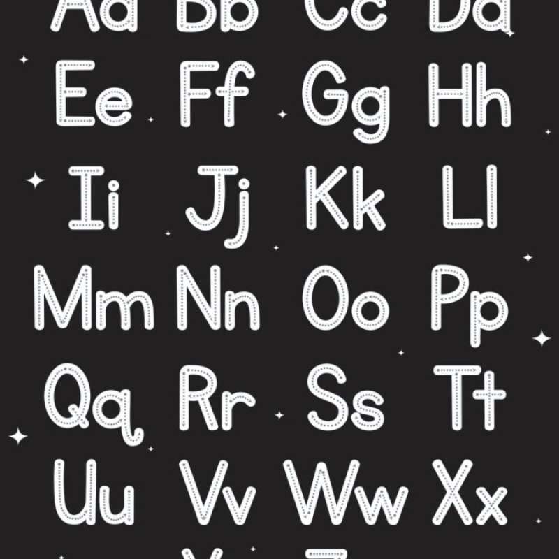 Promo poster abjad alphabet high contrast tracing edukasi anak Diskon 4 ...