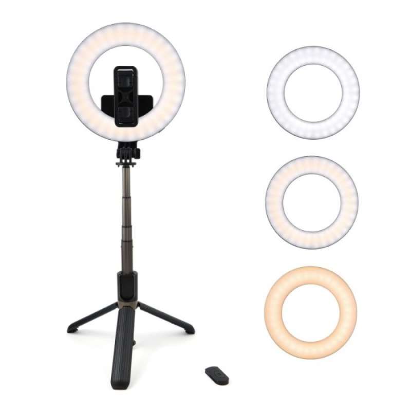 Jual Tongsis Ring Light Tripod LED Bluetooth Stick Selfie di Seller ...