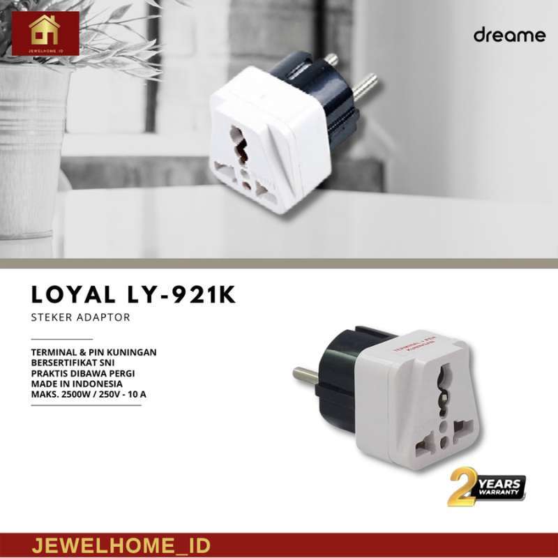 Jual Loyal Steker Adaptor Serbaguna Colokan Listrik Adapter LY-921K SNI ...