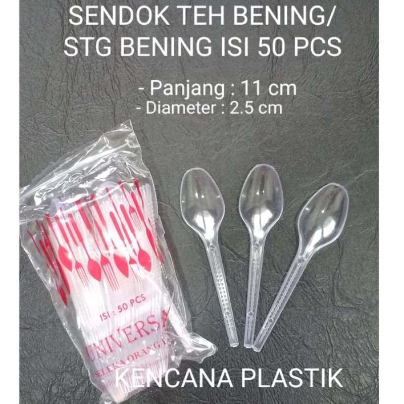 Jual Sendok STG Bening Panjang 11 cm Sendok Pudding Jelly 160 Pak ...