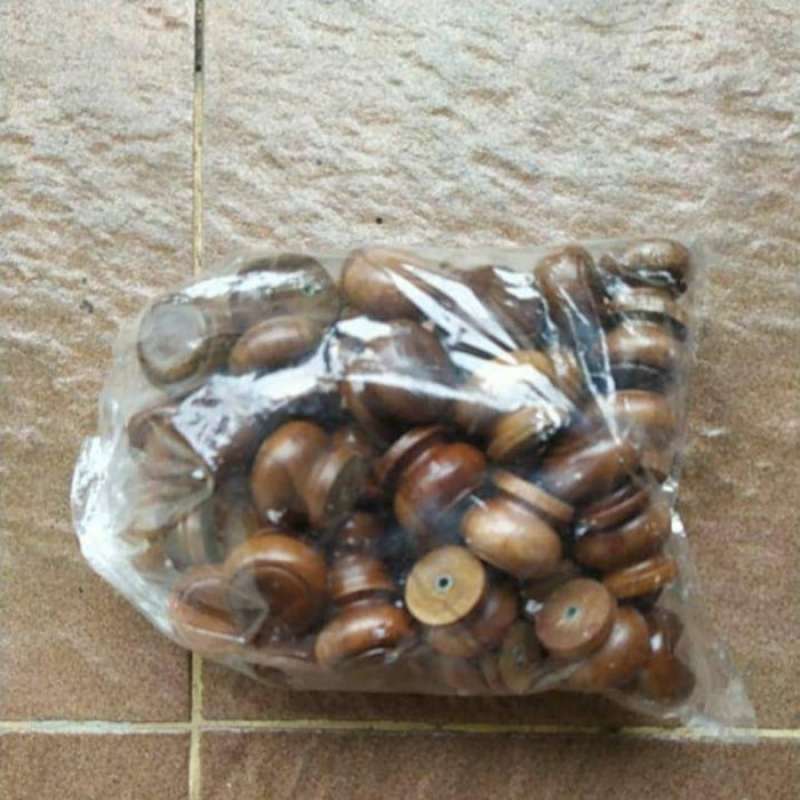 Jual 1 Lusin // Handle Pegangan Laci Kayu Jati Asli - Tarikan Pintu ...