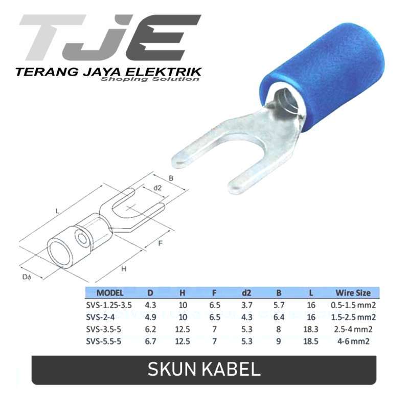 Jual Skun Y/skun Garpu Isolasi/untuk Kabel 0.25-1.5mm Svs1.25-4 Per 1pack - Kuning Di Seller ...