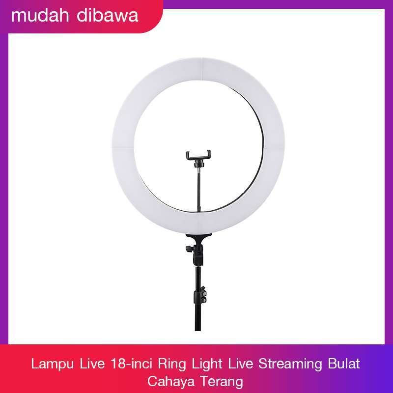Jual Lampu Live 18-inci Ring Light Live Streaming Bulat Cahaya Terang ...