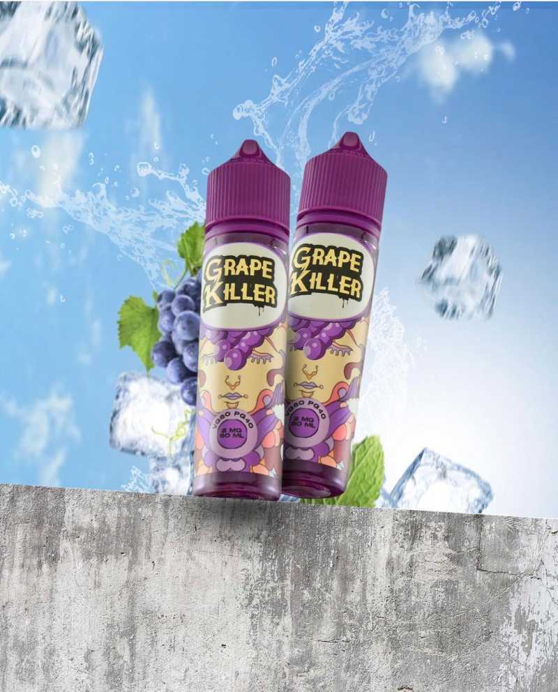 Promo GRAPE KILLER 2mg ice Mint 60ml Anggur Manis Liquid Vape Freebase ...