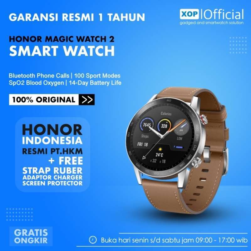 Promo Honor Magic Watch 2 46mm Smartwatch AMOLED SpO2 GPS - Garansi ...