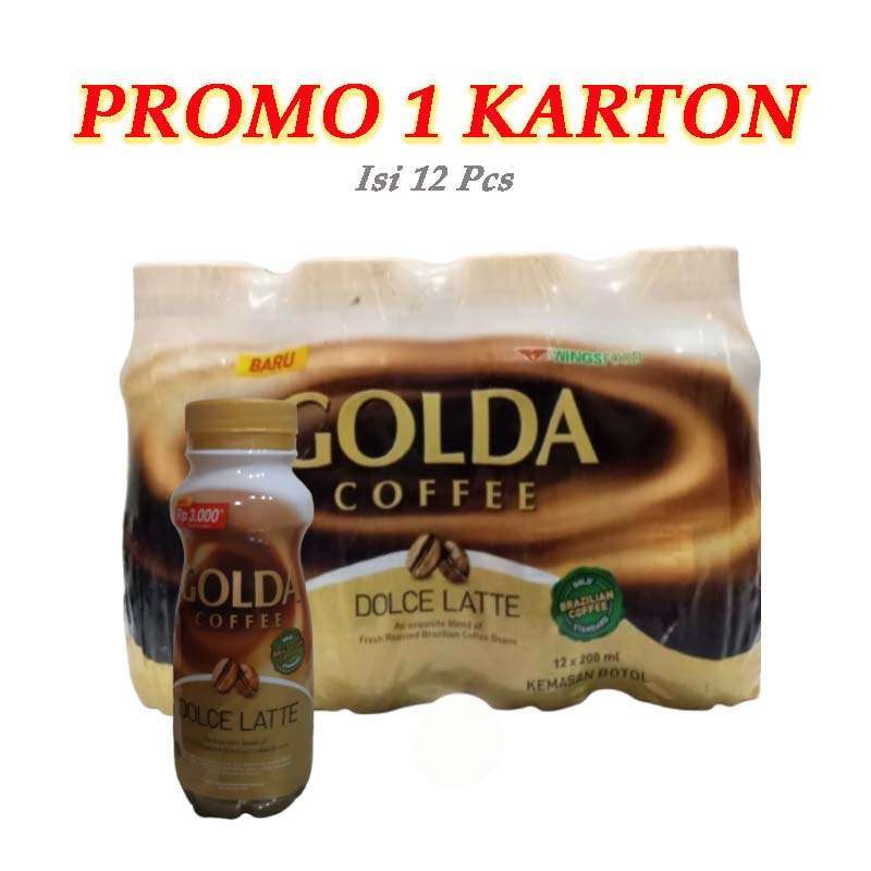 Promo Minuman Kopi Instant Golda Coffee Dolce Latte Isi 12 Botol / Kopi ...