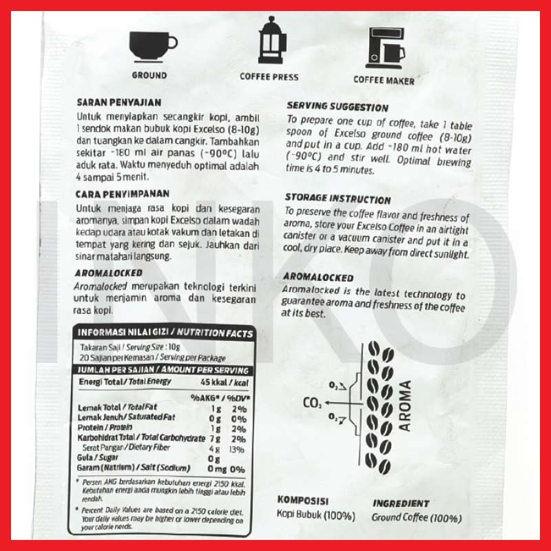 Jual Excelso Robusta Gold Kopi Bubuk Ground Coffee 200gr Di Seller Inko ...