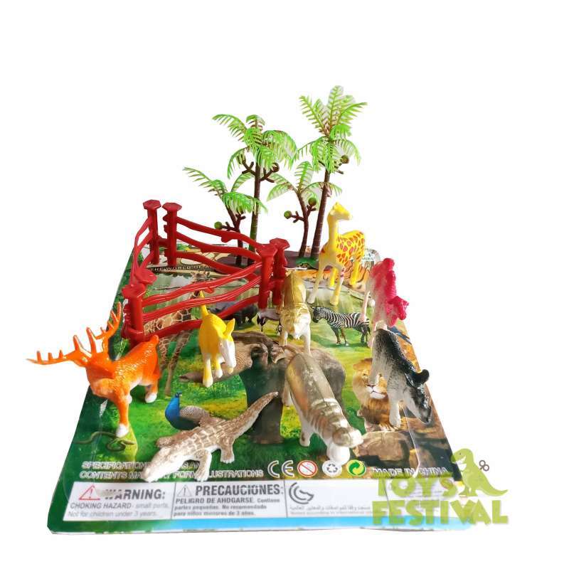 Jual Mainan Set Miniatur Zoo Animal Hewan Hutan Multiwarna di Seller ...