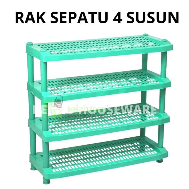 Jual Rak Sepatu Susun Plastik 4 5 Tingkat Rak Tempat Sepatu Sandal ...