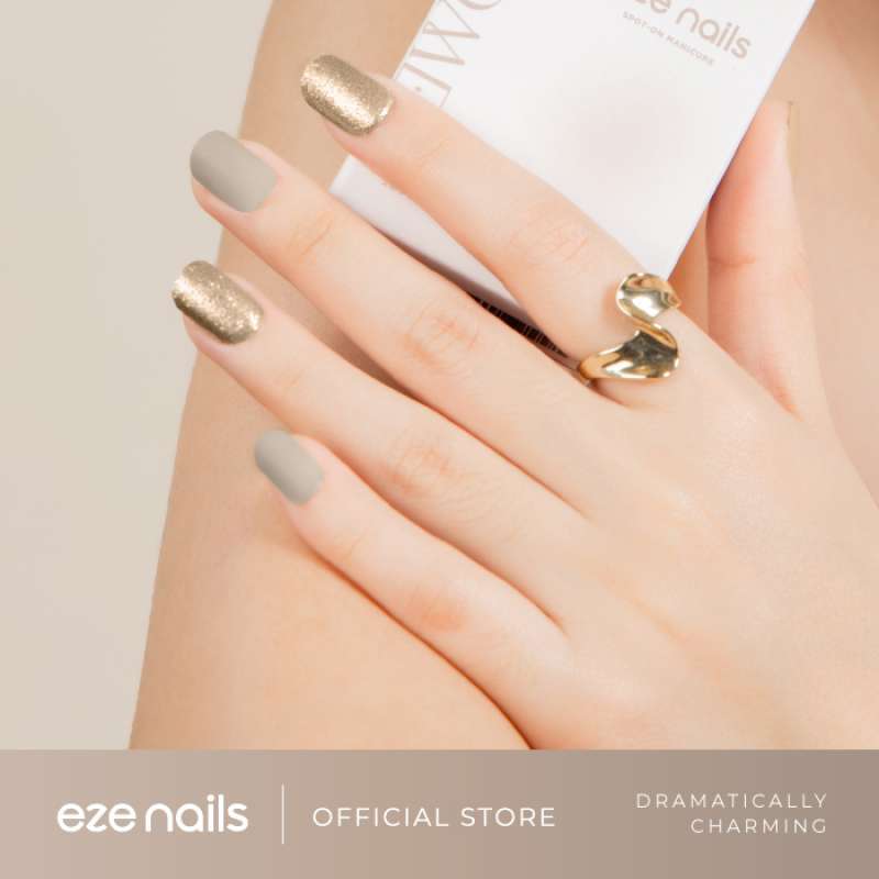 Promo Eze Nails Dramatically Charming Spot On Manicure Kuku Palsu ...