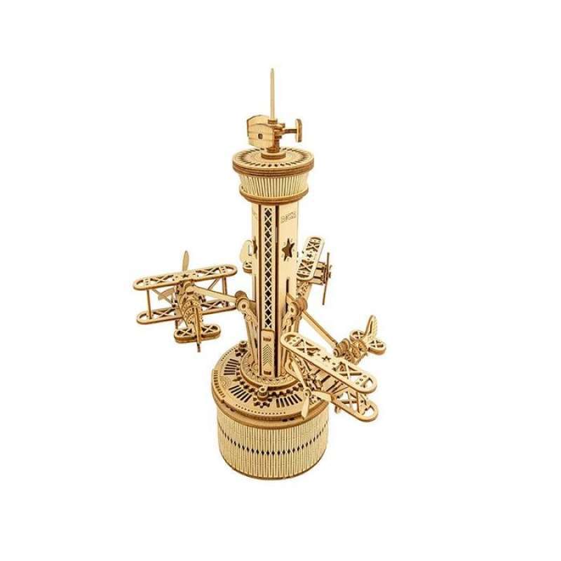 Jual ROBOTIME Airplane Control Tower Mechanical Music Box AMK41 di ...
