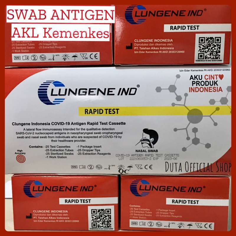 Jual Alat Rapid Test Swab Antigen Lungene Indonesia Ijin Kemenkes RI ...