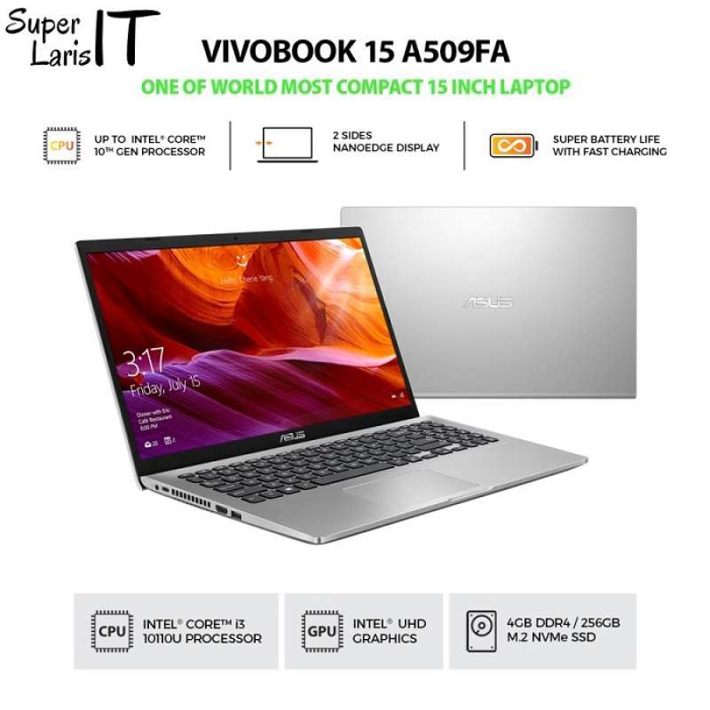 Jual Asus Vivobook A509fa Fhd Core I3 10110u 4gb 256gb 15.6 Fhd W10 Ohs ...