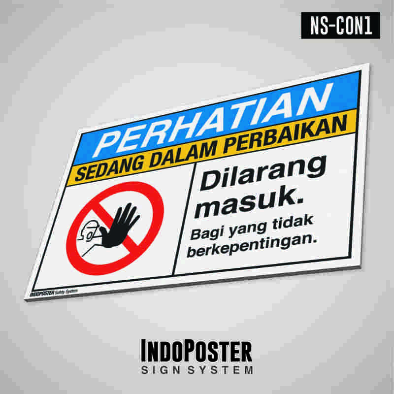 Jual Safety Sign K3 PVC ANSI Sedang Dalam Perbaikan Ukuran XS 20 x 15 ...