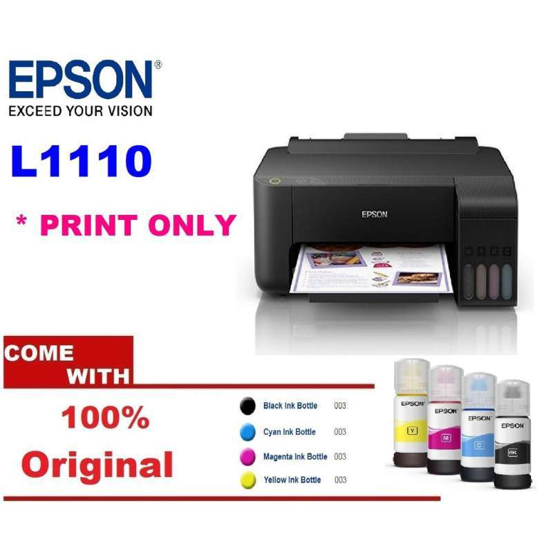 Jual Printer Epson L1110 4 Warna CMYK Inkjet Printer High Photo Quality ...