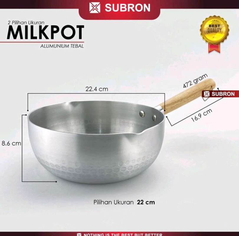 Jual SUBRON Panci Susu Alumunium Tebal Aloy Motif 18cm 20cm 22cm ...