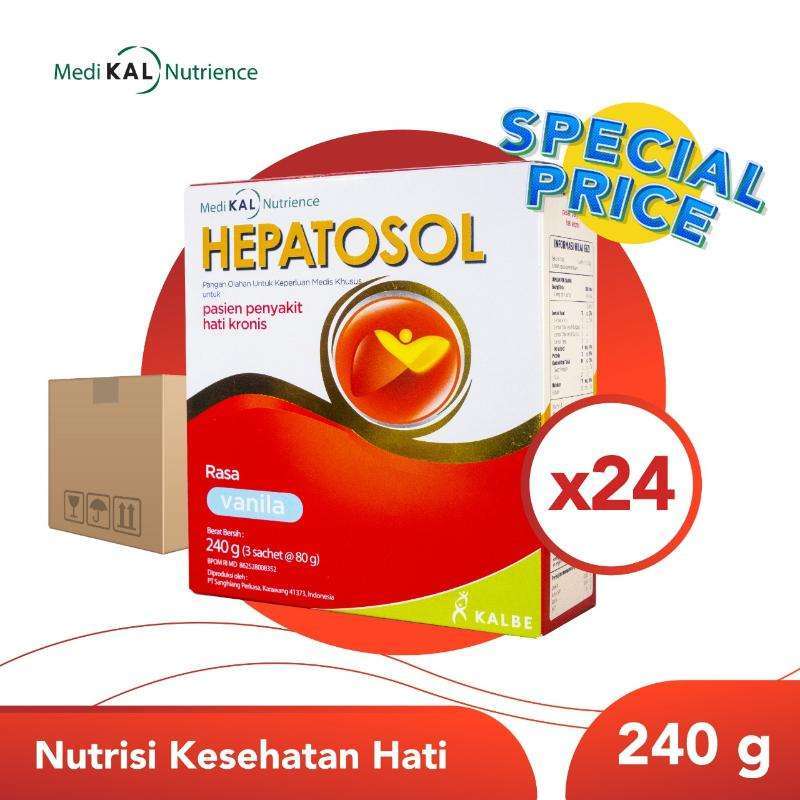 Jual WHS - Kalbe Hepatosol Rasa Vanilla Minuman Kesehatan [240 g/ 24 ...