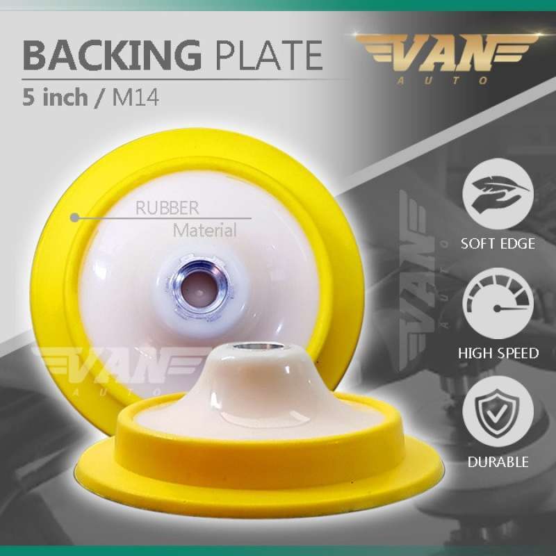 Jual Backing Plate Mesin Poles Mobil Rotary Diameter 5 inch Baut M14 di ...