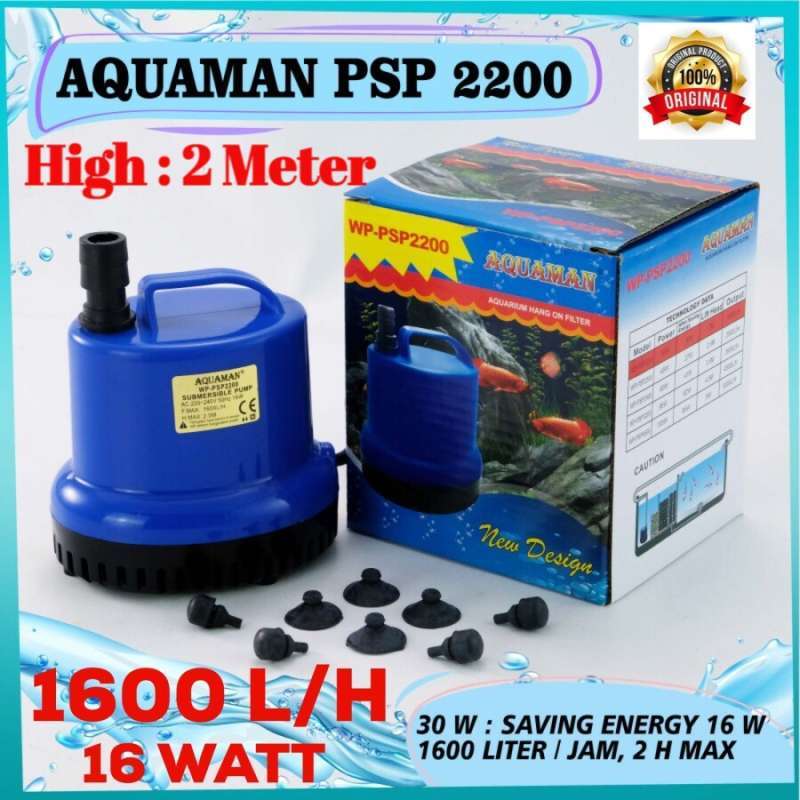 Promo AQUAMAN WP PSP 2200 - Pompa Air Celup Kolam Ikan Aquarium ...