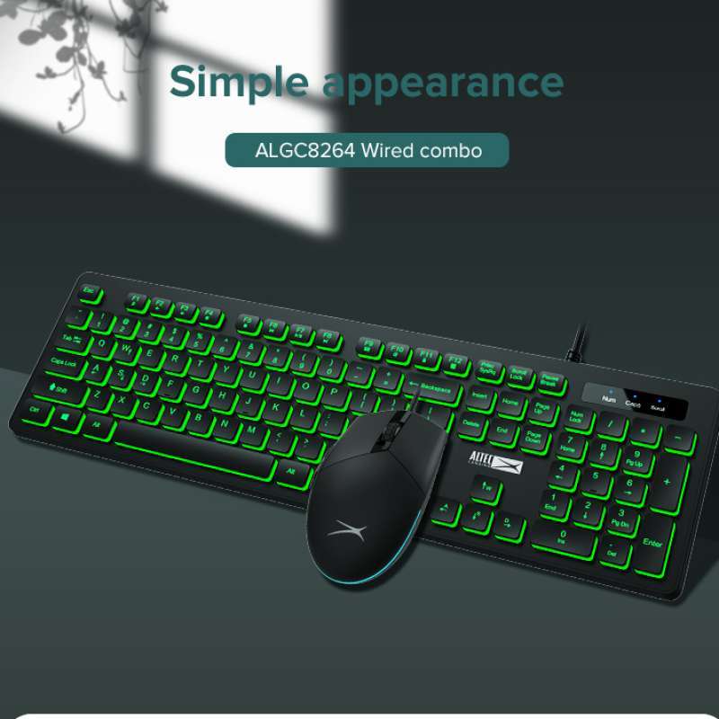 Promo Keyboard Mouse Combo Altec Lansing Algc-8264 - Membrane Keyboard ...