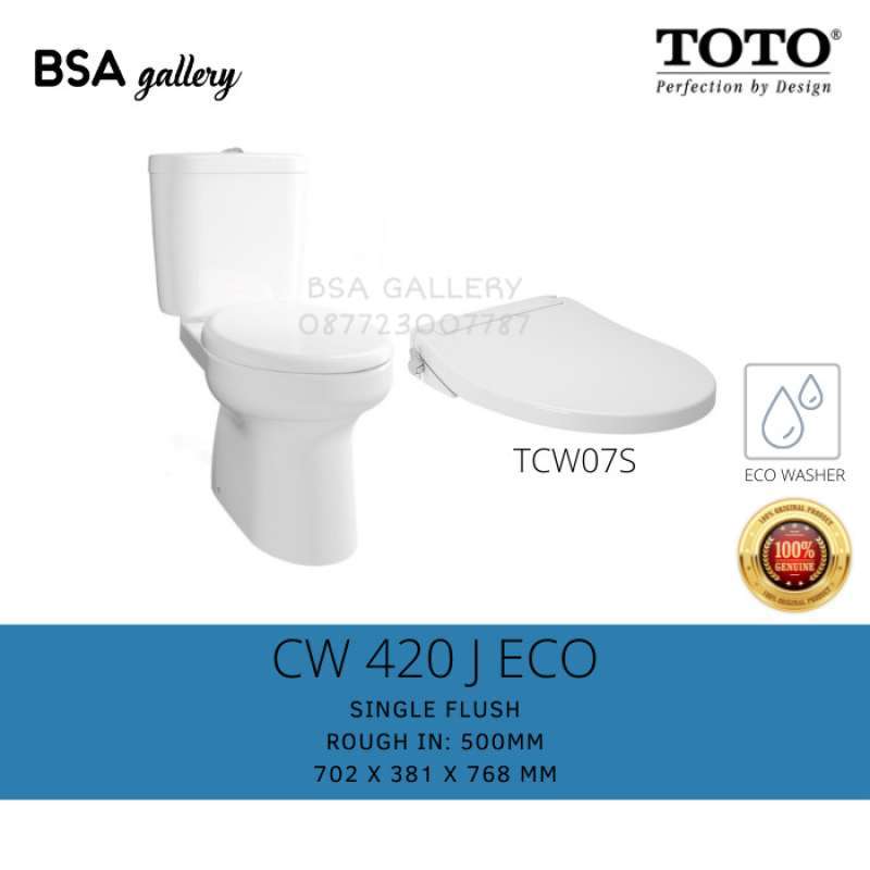 Jual Kloset Duduk Toto Duoblok Cw420j Ecowasher /cw 420 J / Kloset Toto ...