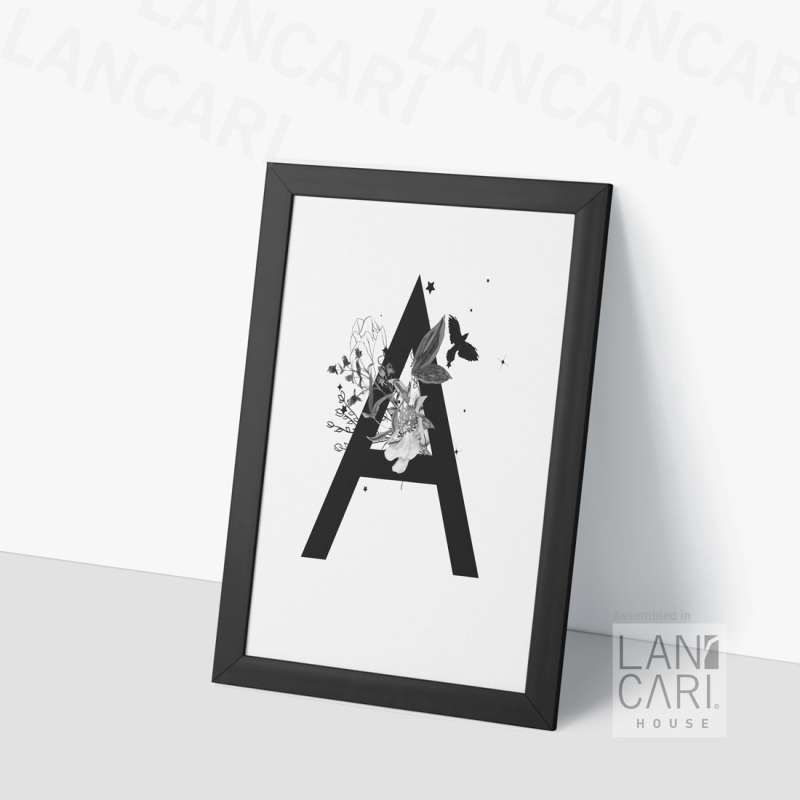Jual Inisial Frame A Dekorasi Nama Ulang Tahun Name Sign Bnw Hiasan ...