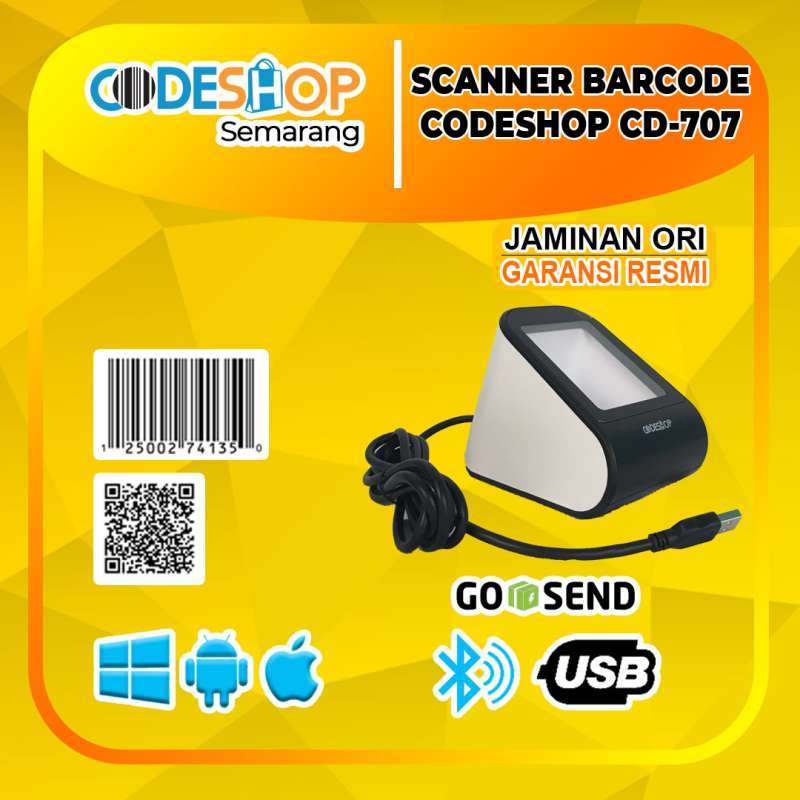 Jual BARCODE SCANNER QR CODE 2D CODESHOP CD-707 di Seller Codeshop ...