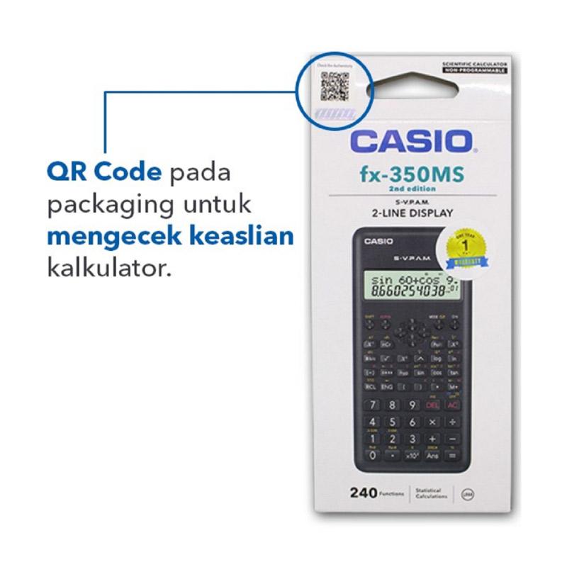 Jual Casio Fx-350ms 2nd Ed Kalkulator Scientific [240 Fungsi] Garansi ...