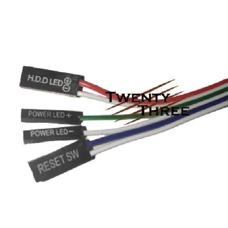 Jual Kabel Tombol Power Reset Switch Front Panel LED Komputer Casing ...