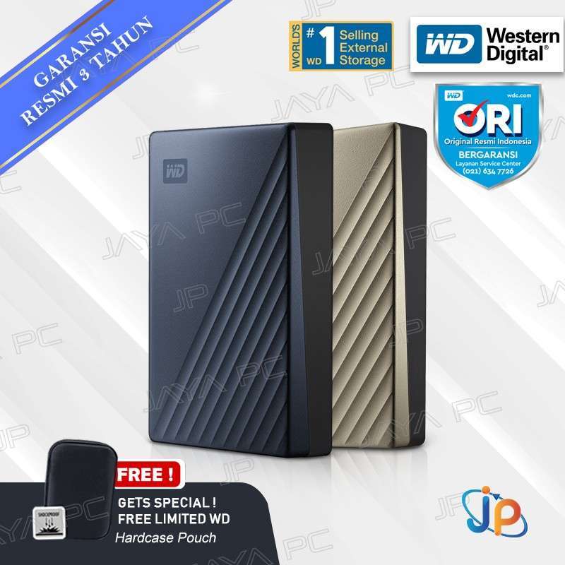Jual WD My Passport Ultra 5TB - HDD/ Hardisk / Harddisk External USB-C 3.0 - BLUE BLACK di ...