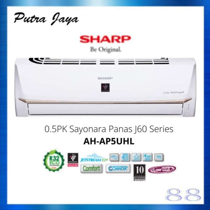 Jual Sharp AC 0.5PK Plasmacluster Low Watt AH-AP5UHL / 1/2PK AHAP5UHL ...