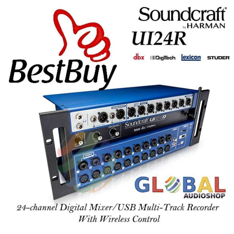 Jual Soundcraft UI24R Digital Mixer with USB UI 24R 24 Channel UI 24 R ...