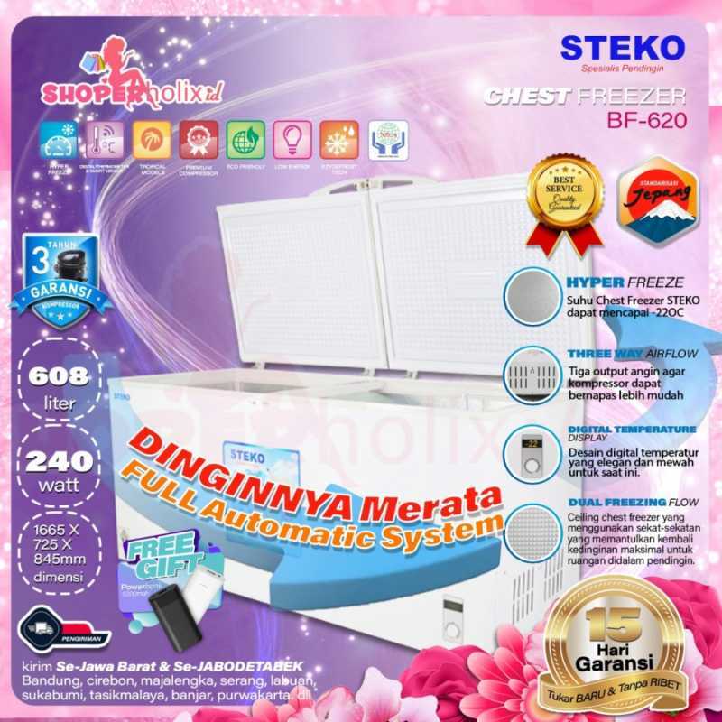 Promo FREEZER BOX DAGING STEKO BF-620 CHEST FREEZER KULKAS LEMARI ES ...