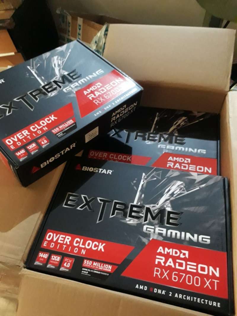Jual Biostar Rx 6700 Xt|6700xt 12gb Gddr6 192 Bit Extreme Oc Triple Fan ...