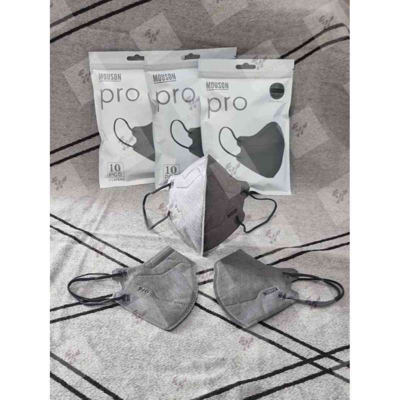 Jual Masker KN95 Mouson PRO Warna 1 Pack isi 10 Pcs Ready Stock - Grey ...