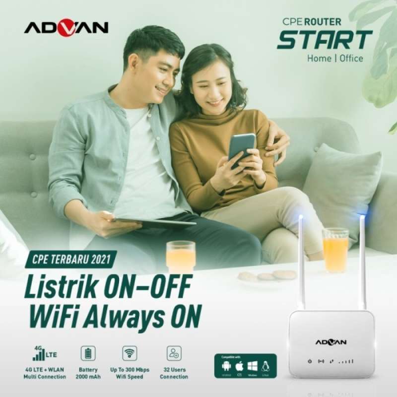 Jual ORIGINAL ADVAN CPE START Mifi Wifi Router Modem 4G Unlock All GSM ...