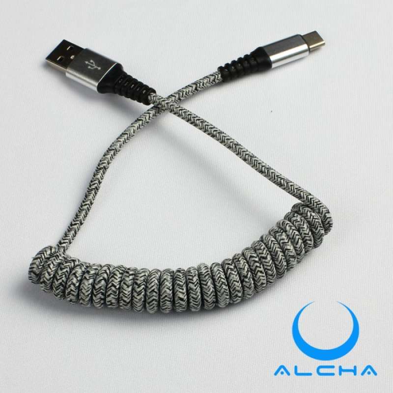Jual RECOMMENDED ALCHA RETRO CABLE USB TYPE C COILED MECHANICAL ...