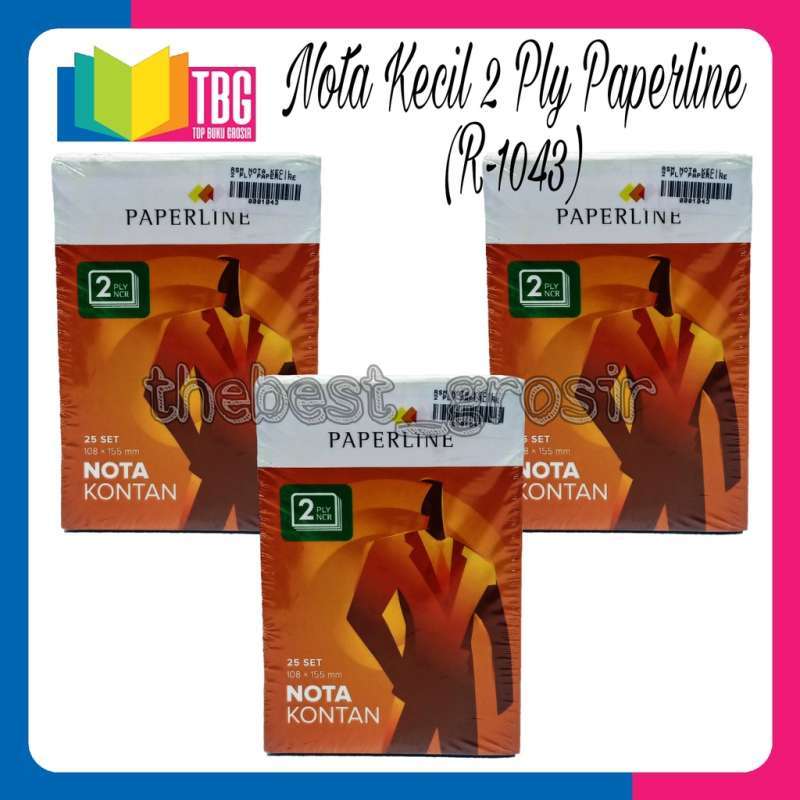 Jual 1 PCS NOTA KECIL KONTAN 2 PLY PAPERLINE (R-1043) / 25 LEMBAR NOTA ...