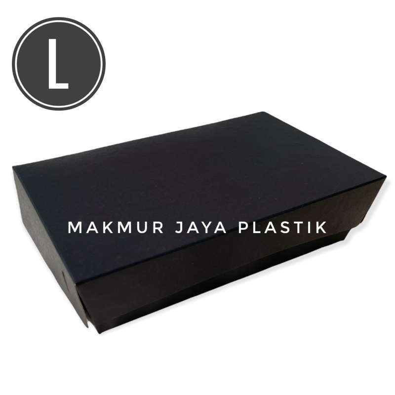 Jual PAPER LUNCH BOX WARNA HITAM SUDAH LAMINASI di Seller Makmurjaya ...